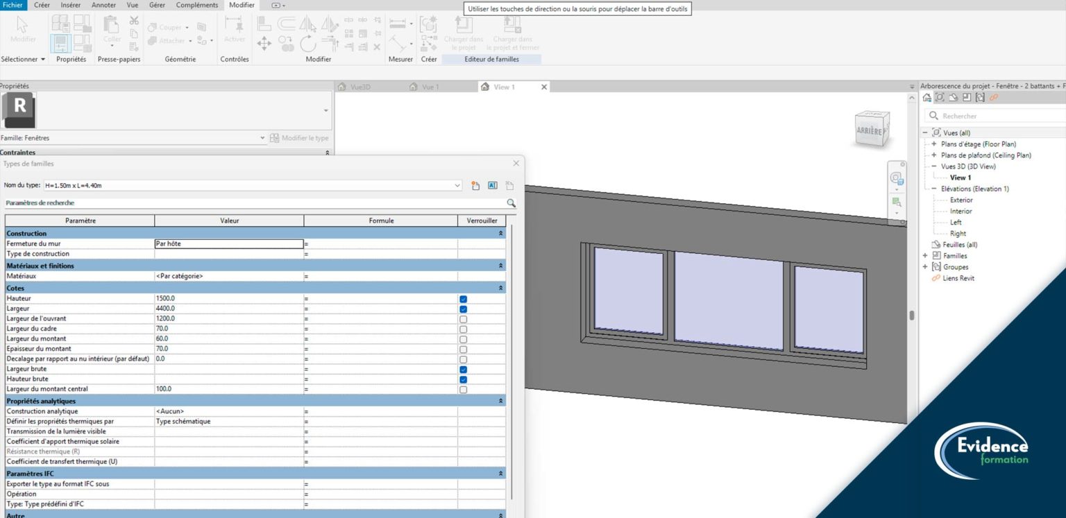 Revit Architecture : exploiter et concevoir des familles
