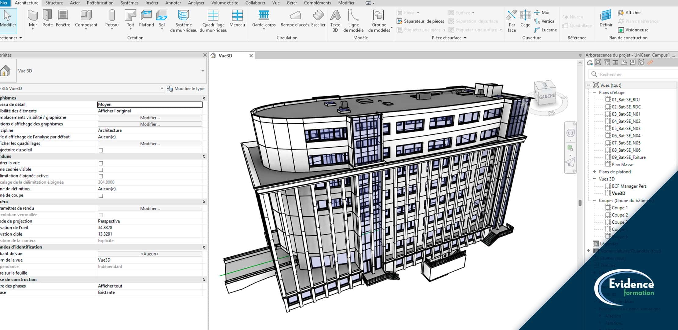 Initiation à Revit Architecture avec Evidence Formation